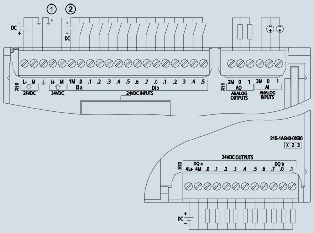SIMATIC S7-1200 - CPU 1215C DC/DC/DC 100KB 14DI/10/D0/2A / 6ES7215 ...